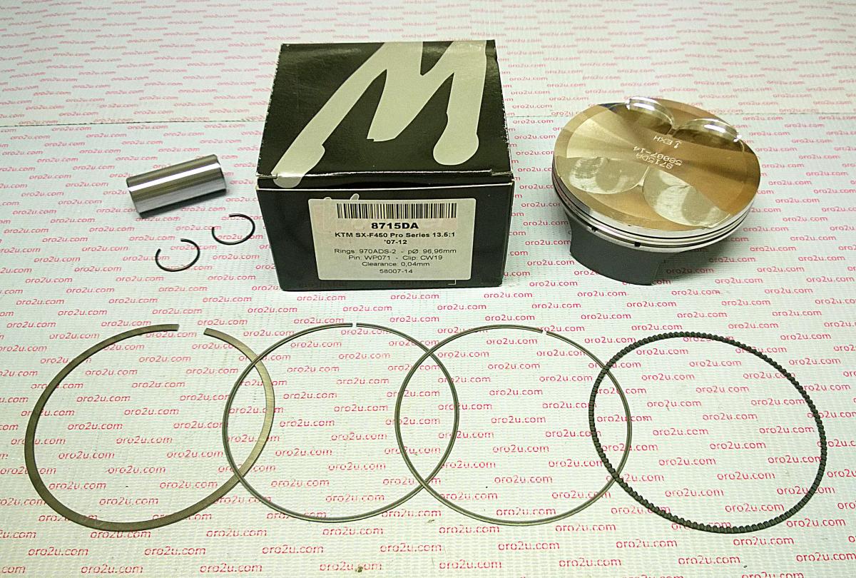PISTON KIT SX-F450 KTM HC 97, FORGED WOSSNER 8715DA 77330007500 ...